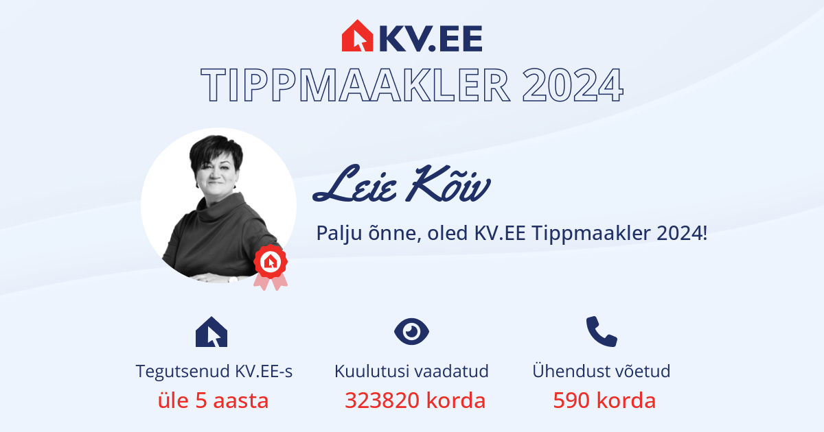Leie Kõiv - KV.EE Tippmaakler 2024